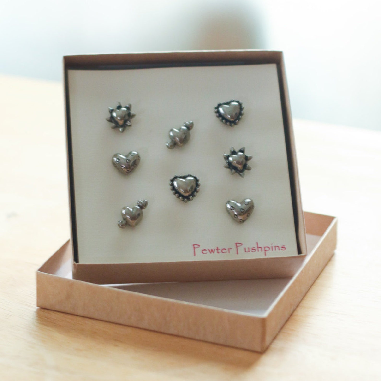 Heart Pushpin Set PN123 Home Office Hearts | Etsy