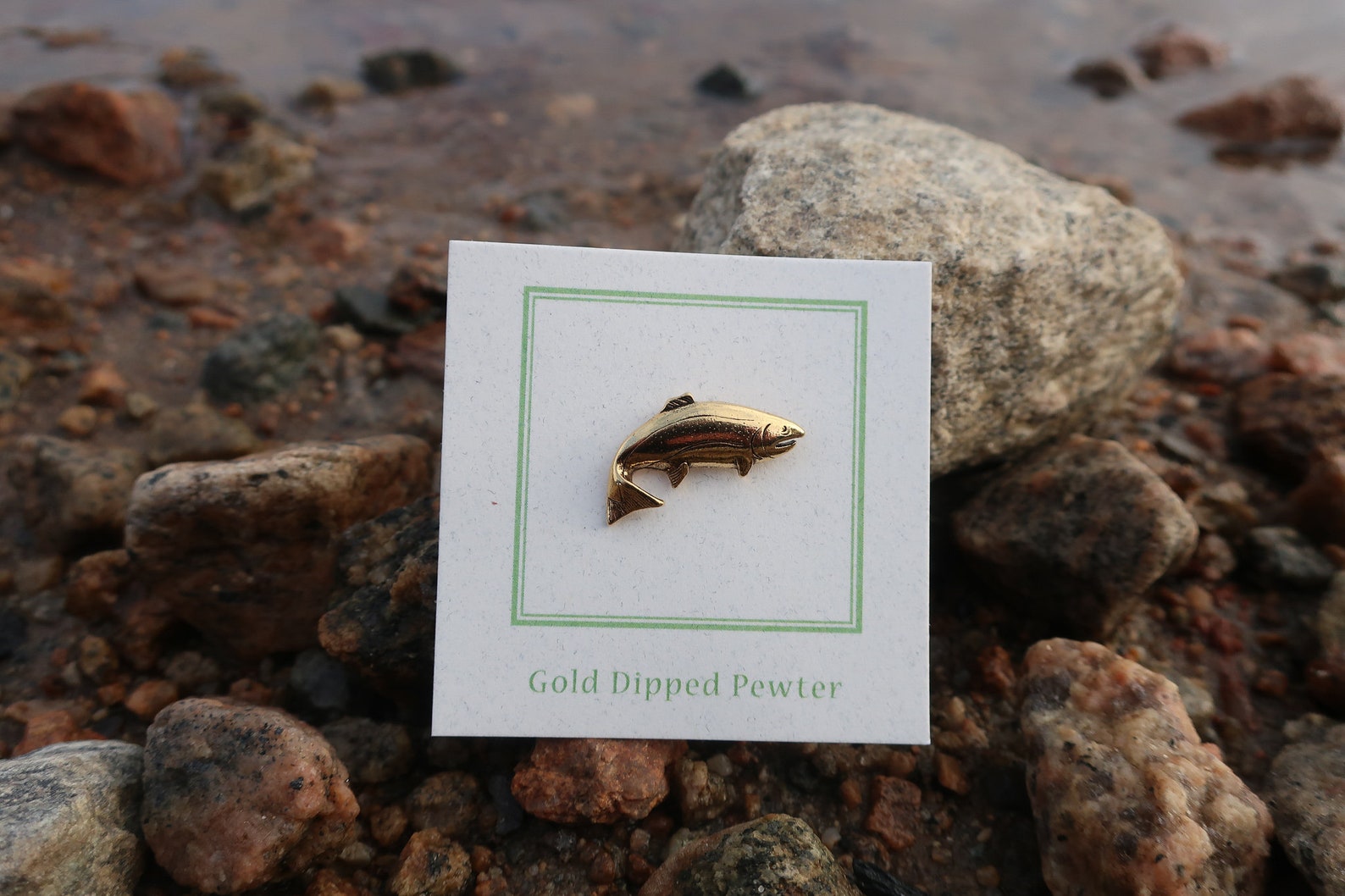 Rainbow Trout Gold Dipped Pewter Lapel Pin CC105G Golden - Etsy