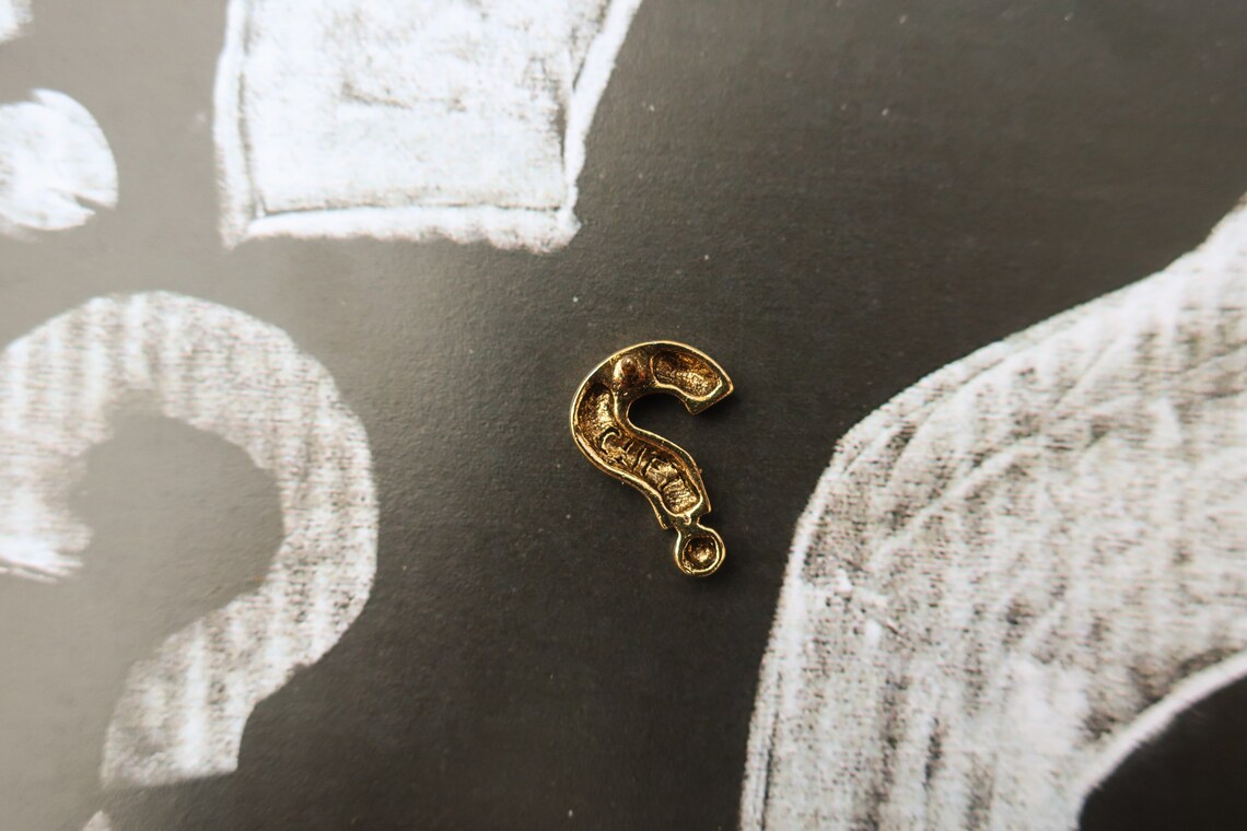 Question Mark Gold Dipped Pewter Lapel Pin CC647G Question - Etsy