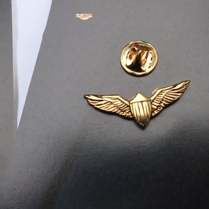 Gold Pilot Wings Lapel Pin-cc497g- Aviation Pins for Pilots, Airplanes ...