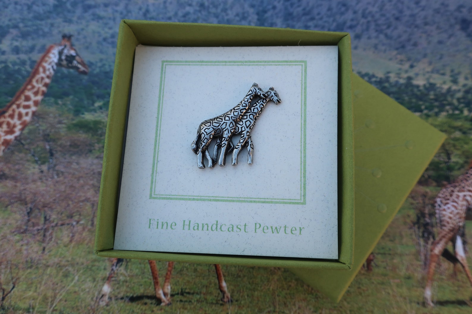 Giraffes Lapel Pin CC252 Safari and Zoo Animal Pins | Etsy