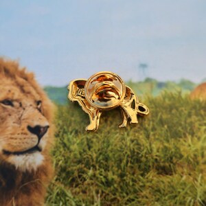 Lion Lapel Pin - Cc247g-safari and Zoo Animal Pins - Etsy