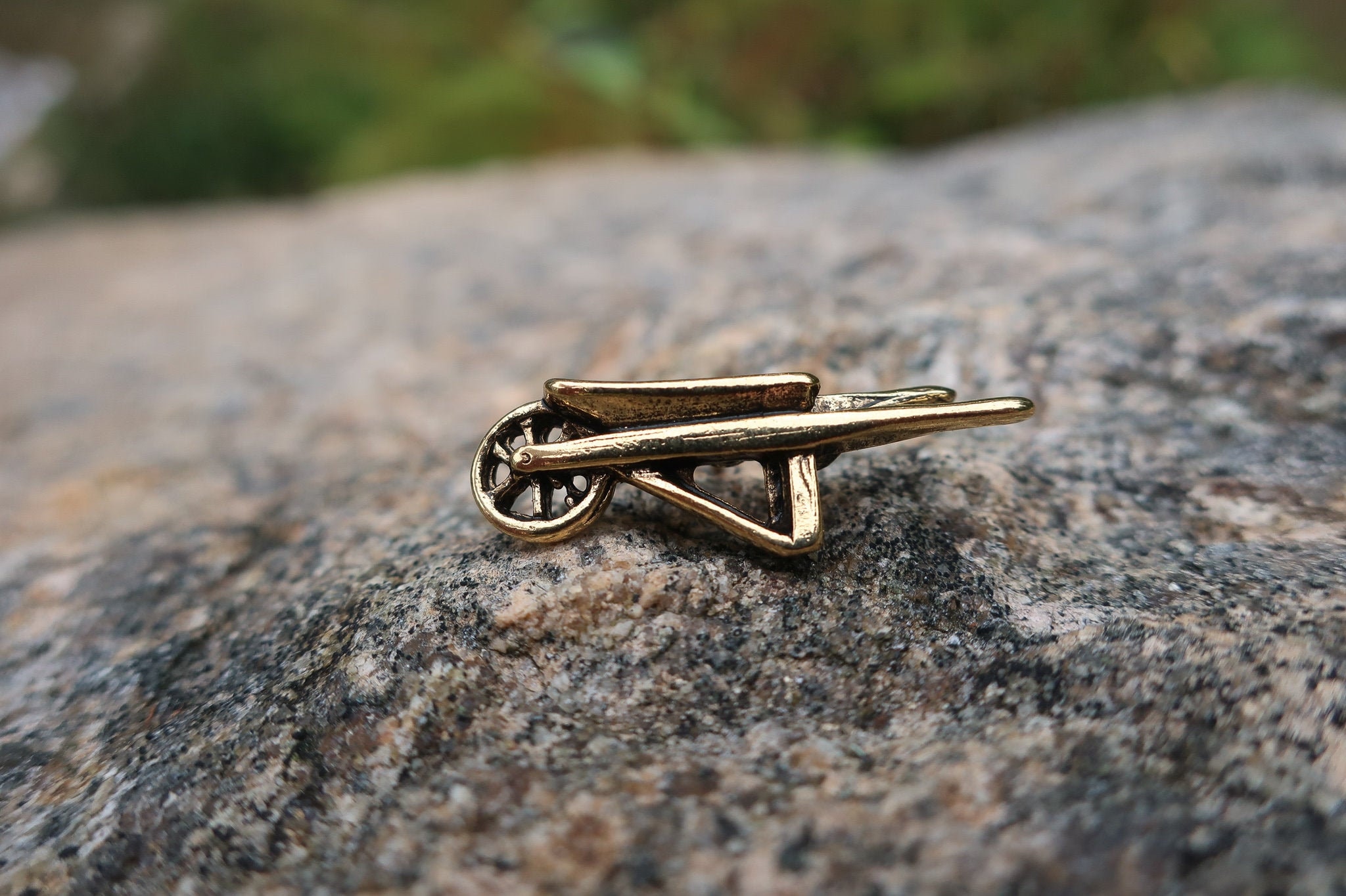 Wheelbarrow Gold Dipped Pewter Lapel Pin Wheelbarrow Garden | Etsy