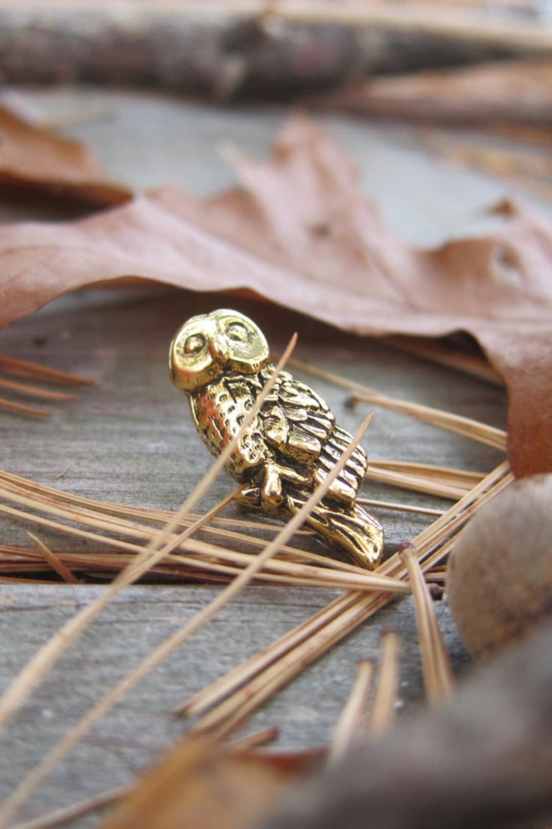 Gold Owl Lapel Pin-cc443g- Bird, Nocturnal Animals, Wildlife, Woodland ...