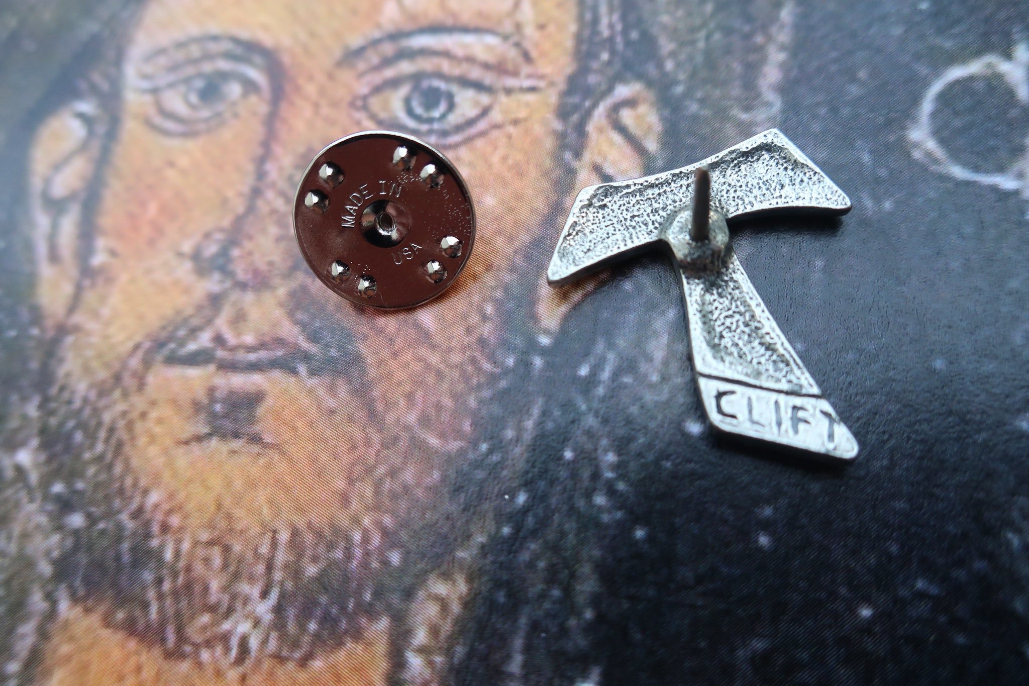 Franciscan Tau Symbol Pewter Lapel Pin- CC673- Franciscan Coat of Arms ...