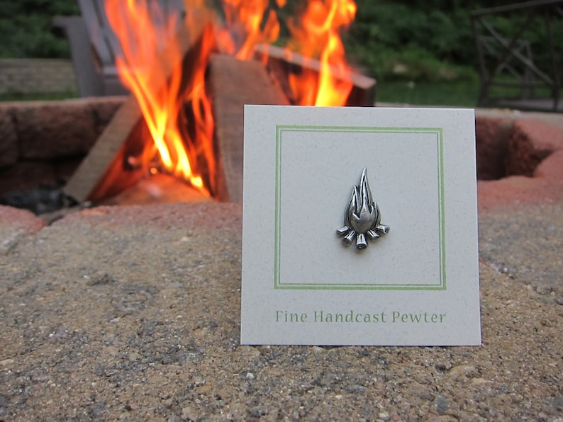 Campfire Lapel Pin CC520 Fire Adventure Scout and Camping | Etsy
