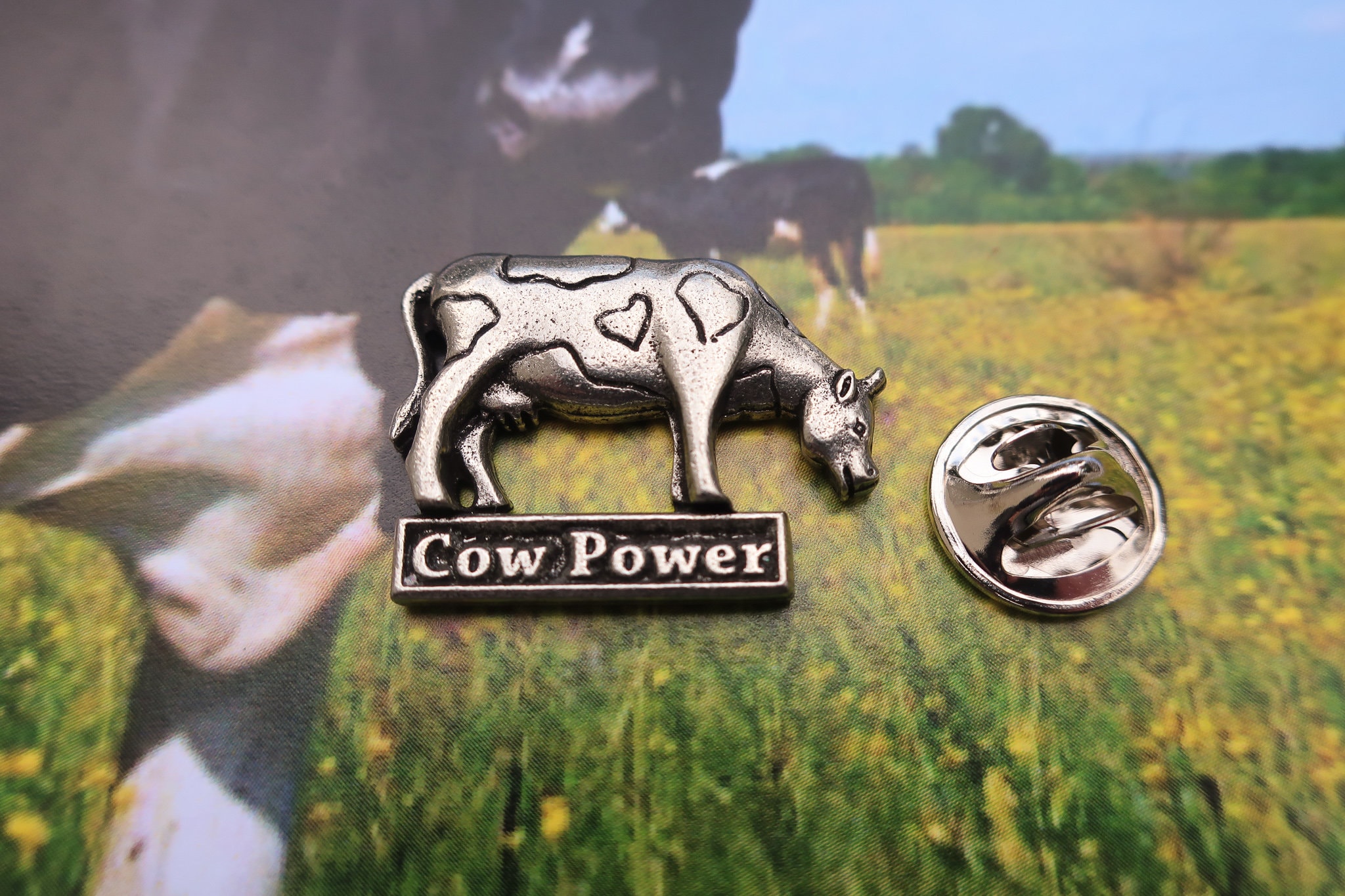 Cow Power Lapel Pin- CC544- Green Energy, Renewable Sources, Energy ...