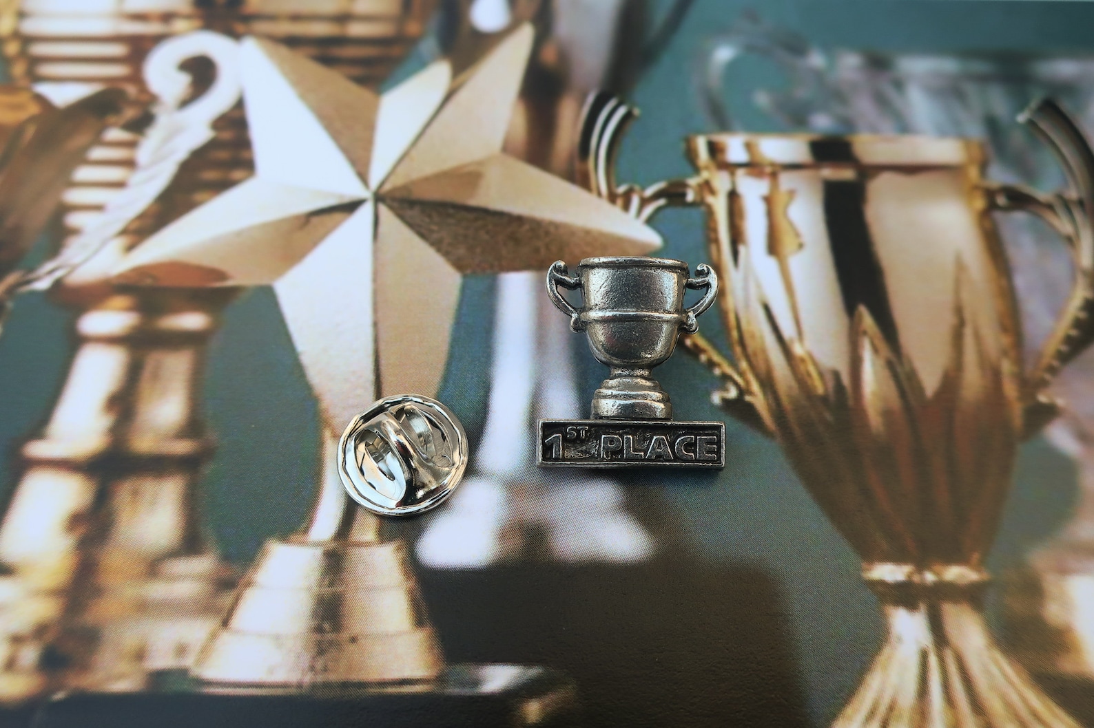 1st Place Trophy Lapel Pin - CC317- 1st Place, First Place, Trophy ...