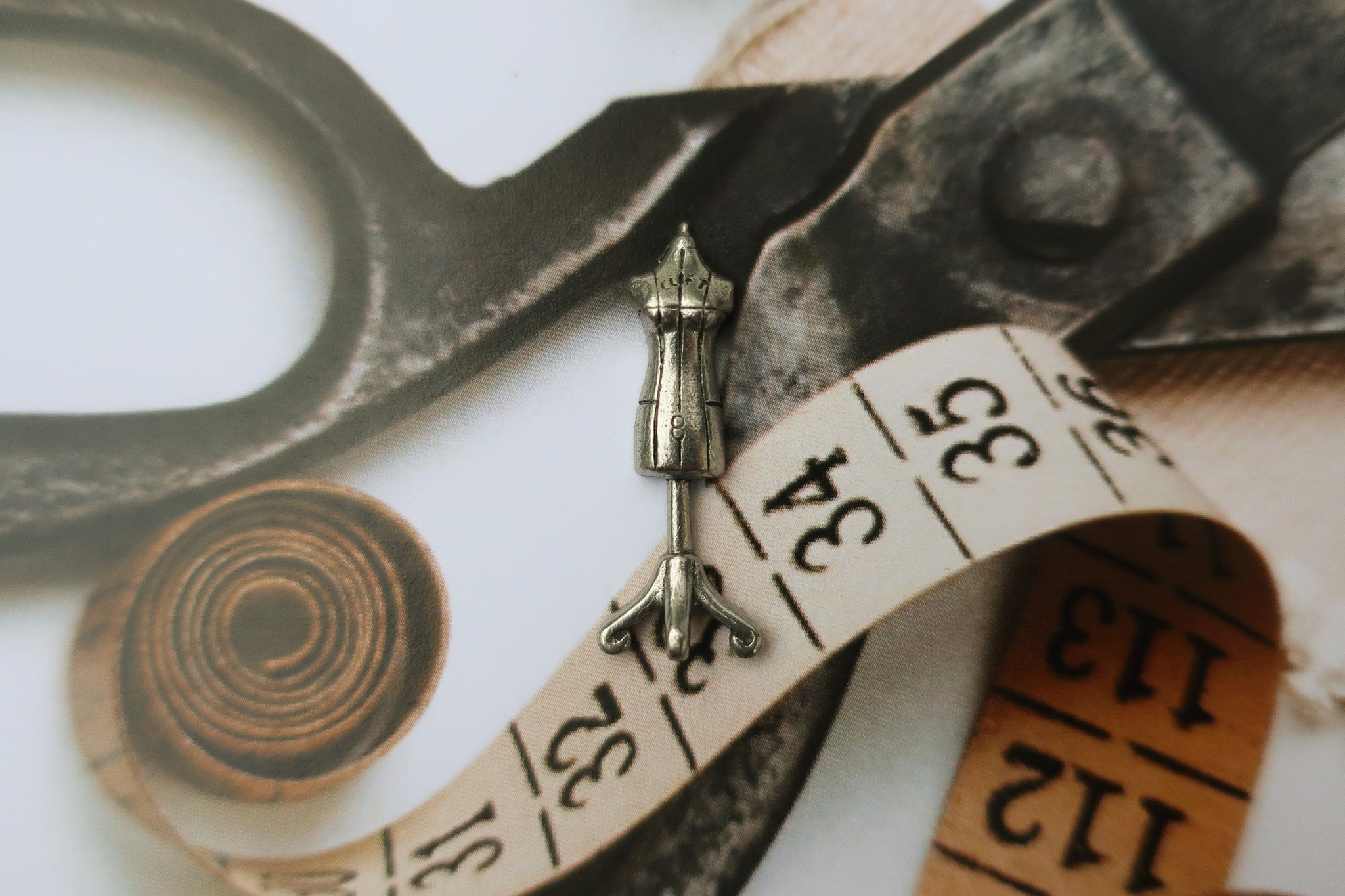 Dress Form Lapel Pin CC263 Seamstress Dress Form and - Etsy