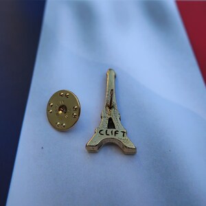 Gold Eiffel Tower Lapel Pin- CC425G- Eiffel Tower, France, Tourist ...