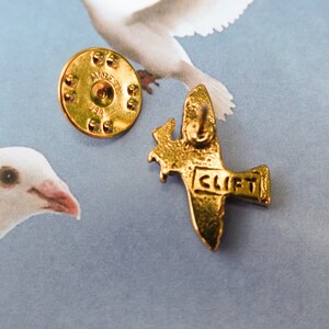 Dove Gold Dipped Pewter Lapel Pin - CC424G- Unity, Peace, Dove, Pigeon ...