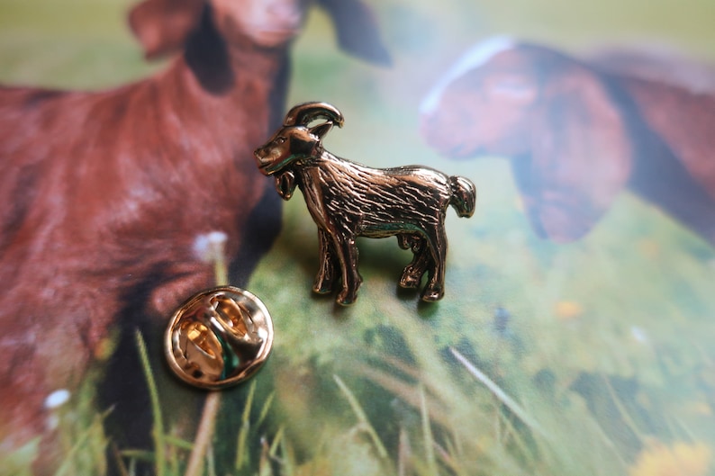 Goat Gold Dipped Pewter Lapel Pin CC639G Goat Farm | Etsy