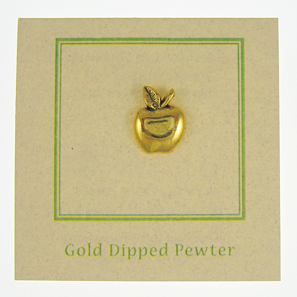 Gold Apple Lapel Pin-cc121g Teacher Education and School | Etsy