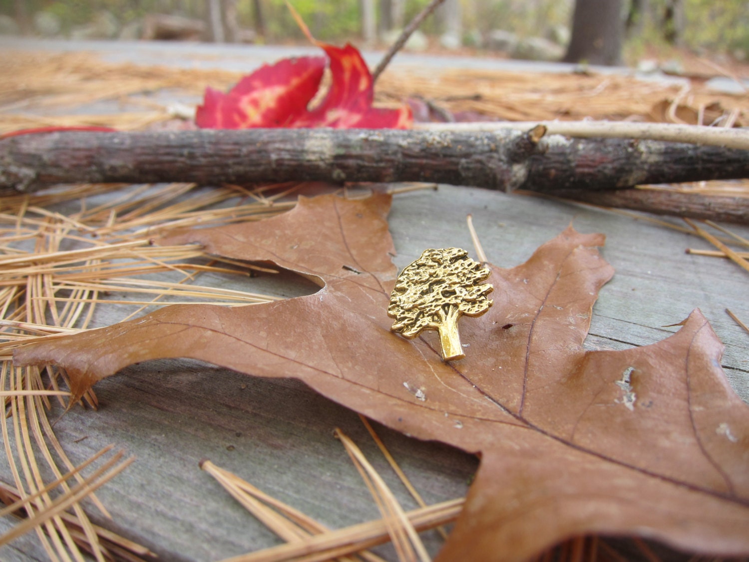 Oak Tree Gold Lapel Pin - CC363G- Oak Tree, Tree, Forestry, Woods ...