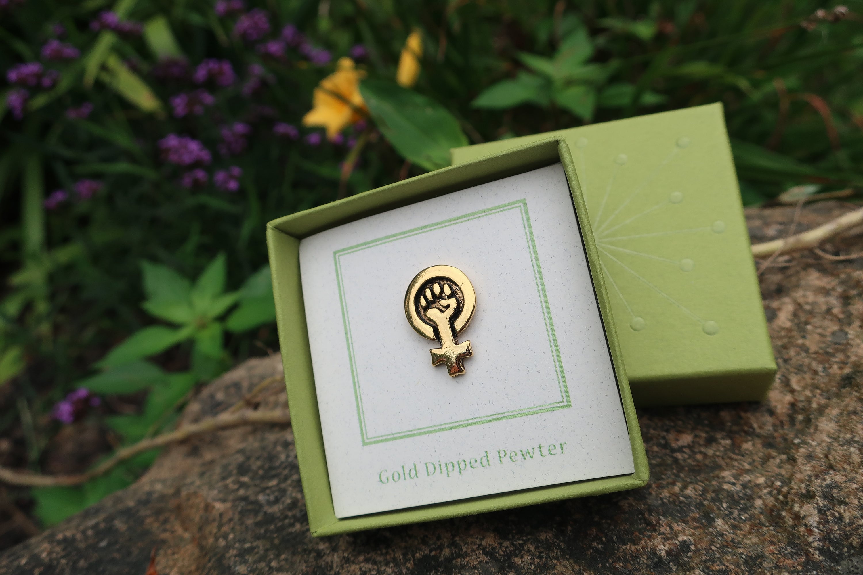 Gold Feminist Power Lapel Pin CC640G Votes for Women Votes - Etsy