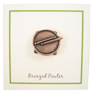Drum With Drumsticks Copper Lapel Pin-cc339c- Drum, Instruments ...