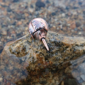 Copper Horseshoe Crab Lapel Pin- CC123C- Ocean, Beach, Sea Side, Marine ...