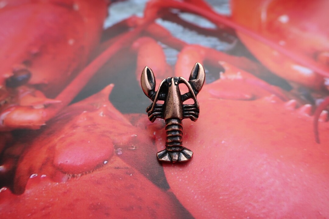 Lobster Copper Dipped Pewter Lapel Pin- CC112C- Marine Crustaceans ...