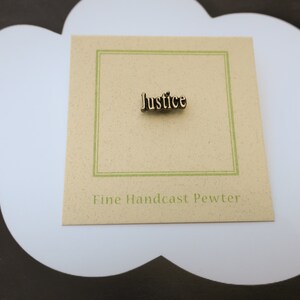 Justice Lapel Pin - CC405- Fairness, Moral Righteousness, Equitable ...