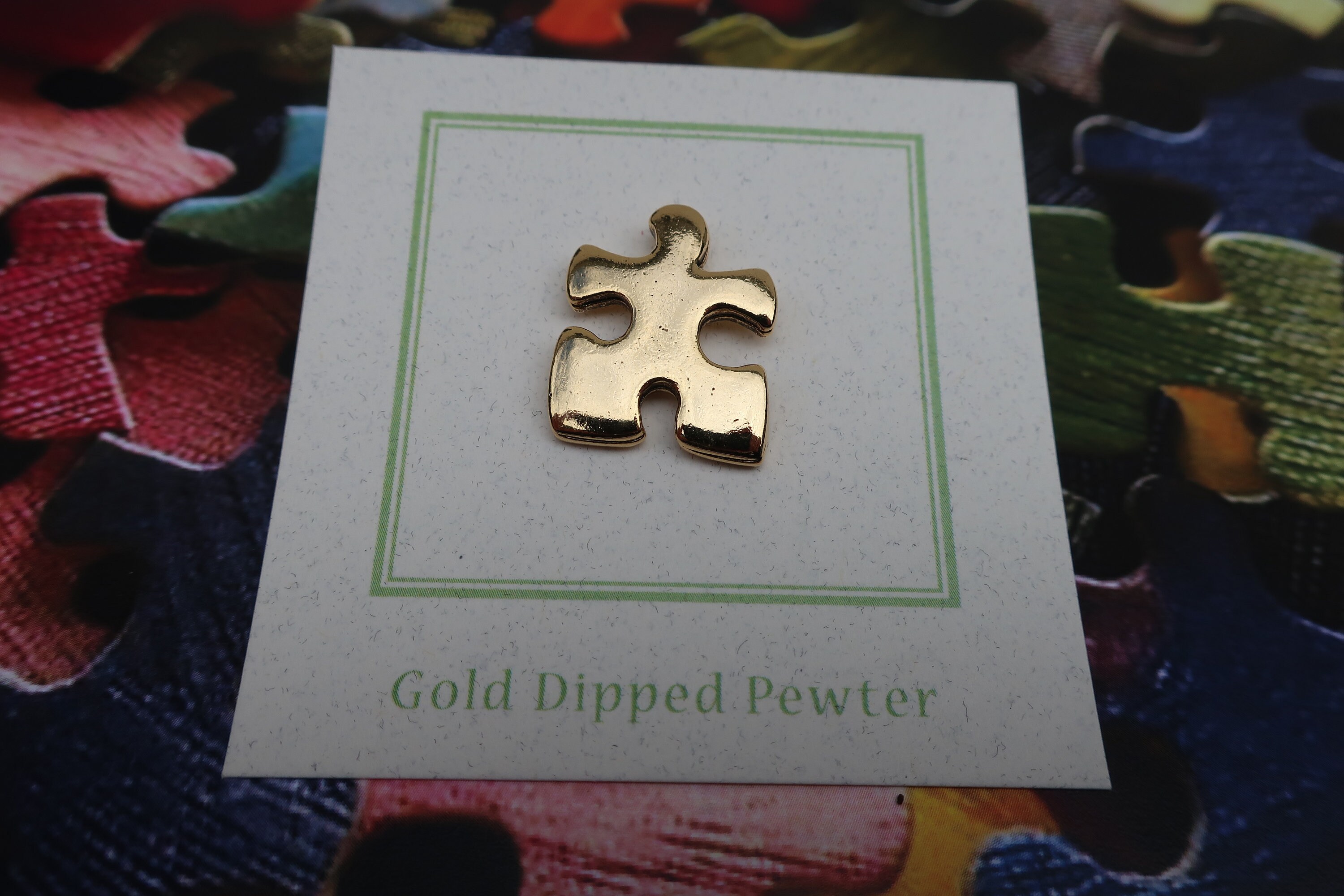 Gold Puzzle Piece Pin CC372G Puzzle Piece Jigsaw Puzzle - Etsy