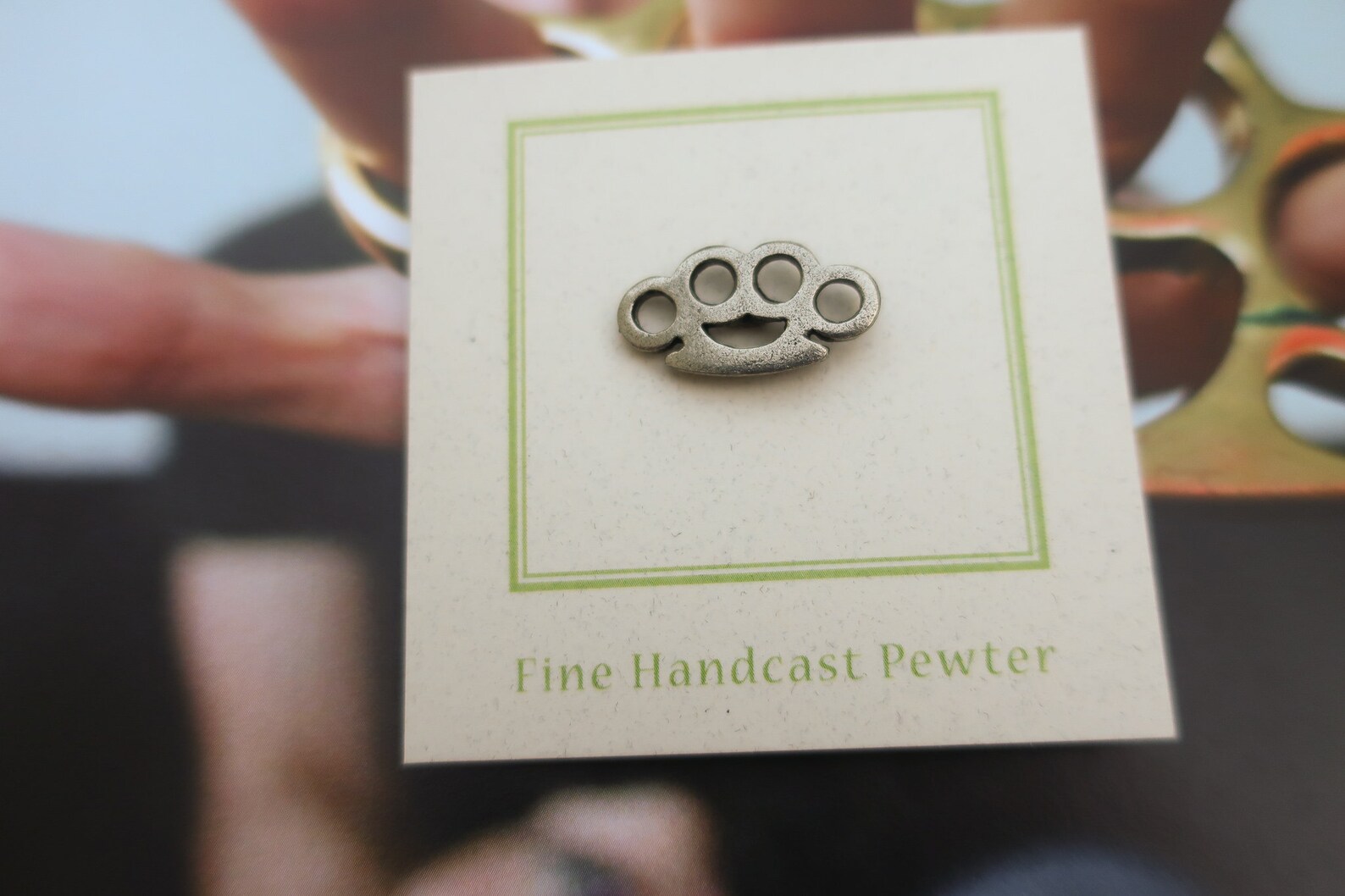 Brass Knuckles Lapel Pin CC525 Knuckles Knucks | Etsy