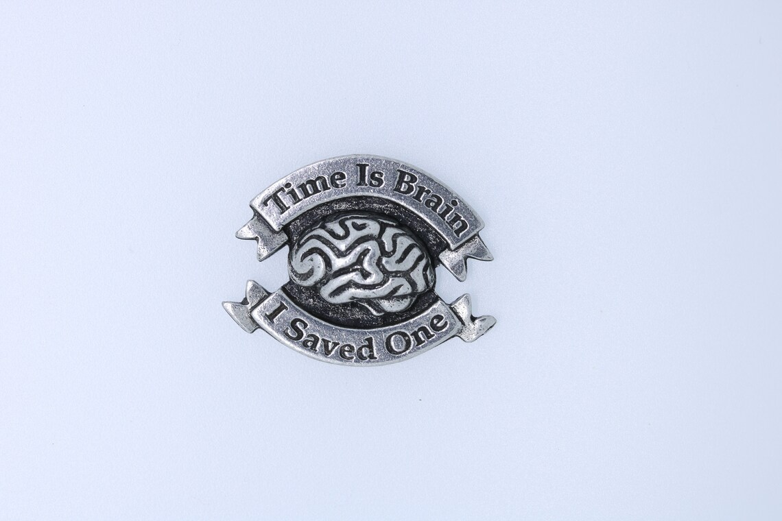 Time is Brain Stroke Awareness Medical Lapel Pin CUS628 | Etsy