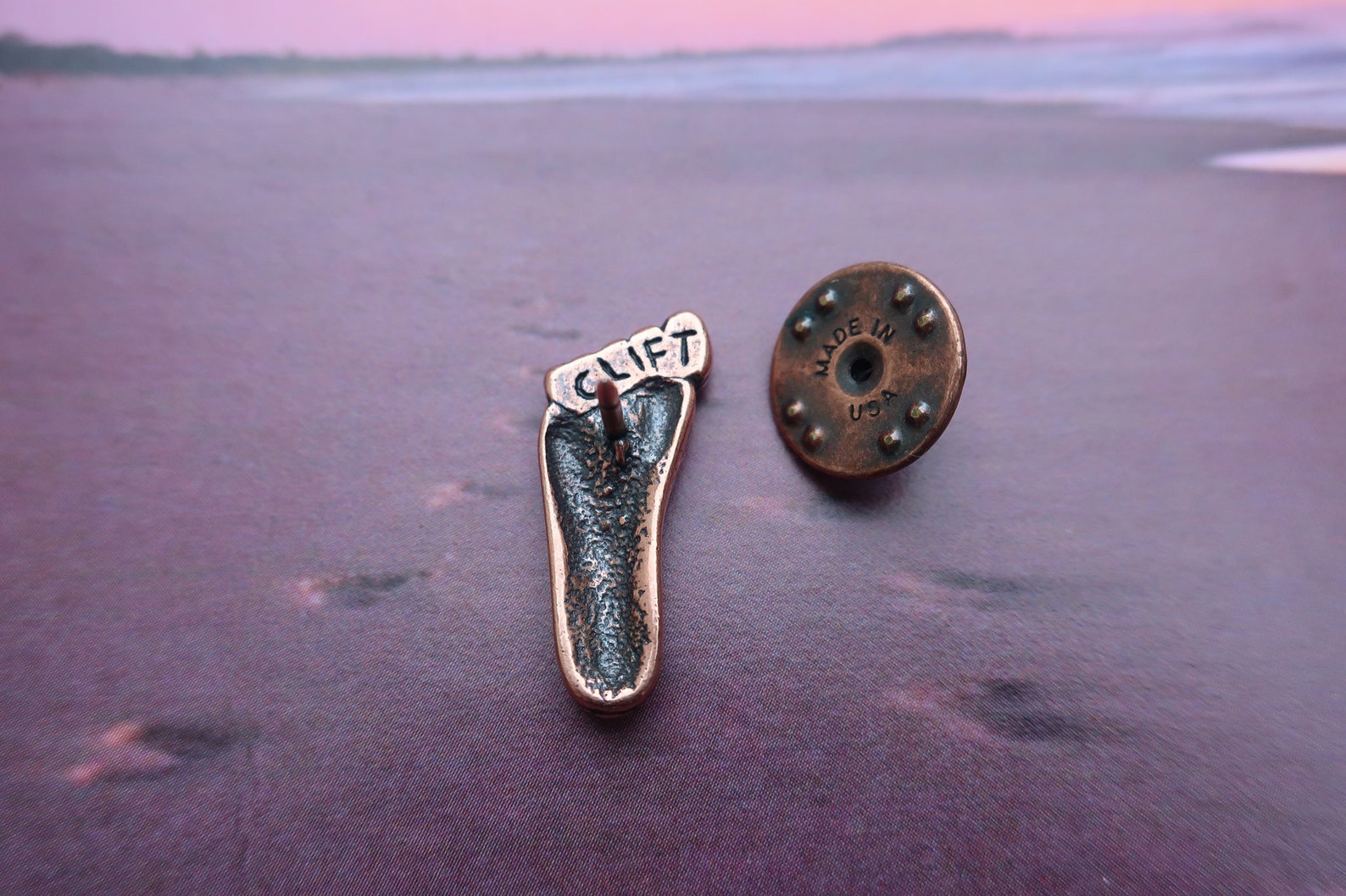 Foot Copper Dipped Pewter Lapel Pin- CC468C- Foot, Orthopedic ...