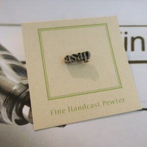 Asap Lapel Pin - CC381- as Soon as Possible, Employee Recognition ...
