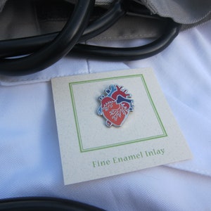 Human Heart Enamel Lapel Pin- EP106- Medical and Anatomy Pins for ...