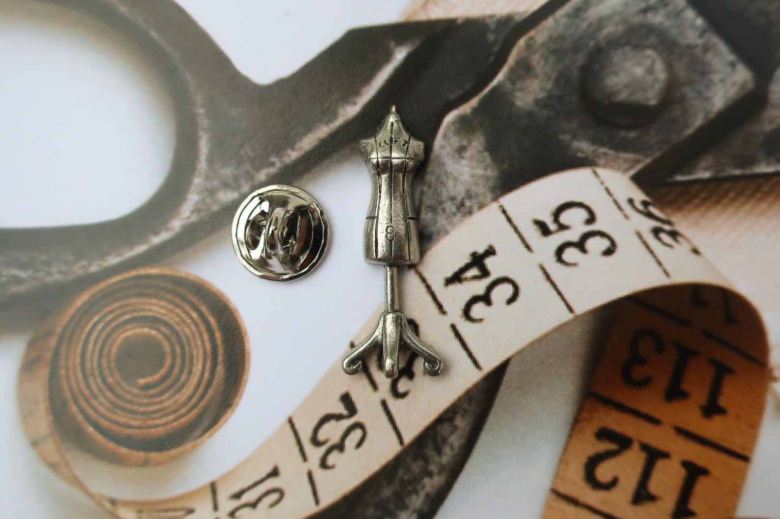 Dress Form Lapel Pin CC263 Seamstress Dress Form and - Etsy