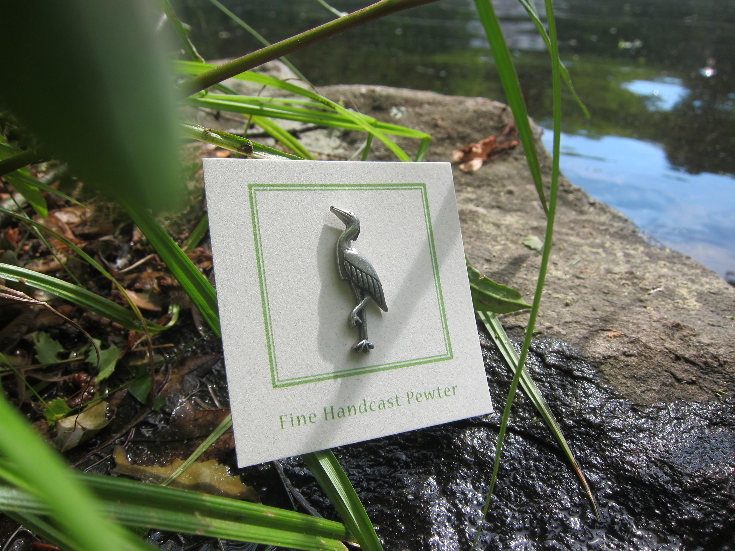 Heron Lapel Pin Cc474-freshwater Birds Coastal Birds - Etsy