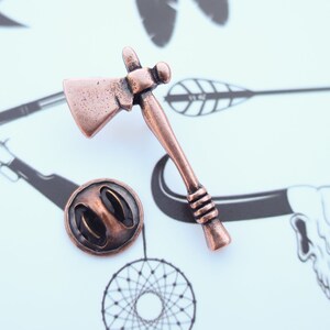 Tomahawk Copper Dipped Pewter Lapel Pin - CC341C- Hatchet, Tomahawk ...