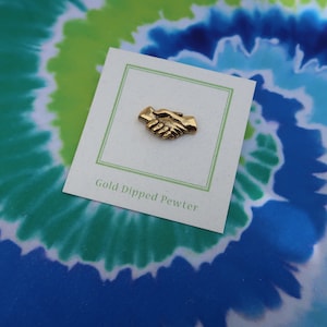 Gold Handshake Lapel Pin- CC371G- Handshake, Agreement, Business, Deal ...