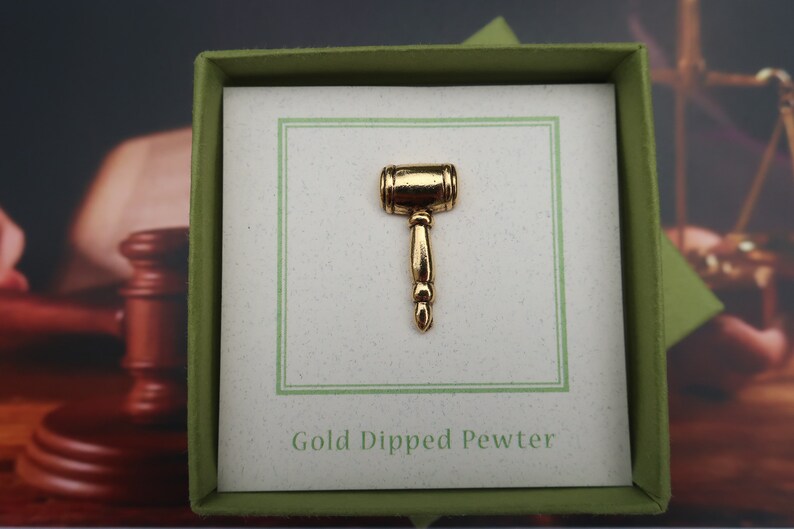 Gold Gavel Lapel Pin-cc553g-law, Courts of Law, Succession, Mallet, and ...