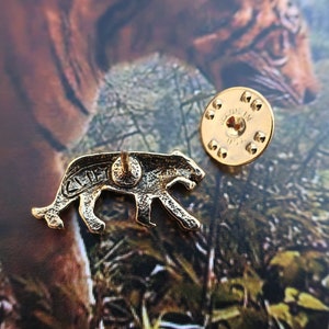 Tiger Gold Dipped Pewter Lapel Pin- CC469G- Tiger, Wildlife, Zoo, and ...