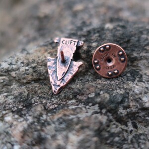 Arrowhead Copper Dipped Pewter Lapel Pin- CC410C- Arrows, Artifacts, Archery, Stone Age, Flint ...