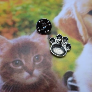 Paw Print Lapel Pin - CC269- Pins for Pet Lovers- Dog Paw Pin- Cat Paw ...
