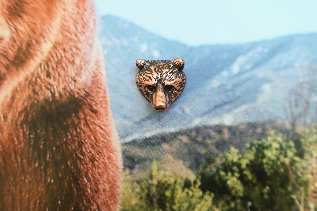 Bear Head Copper Dipped Pewter Lapel Pin- CC542C- Bears, Wildlife, Zoo ...