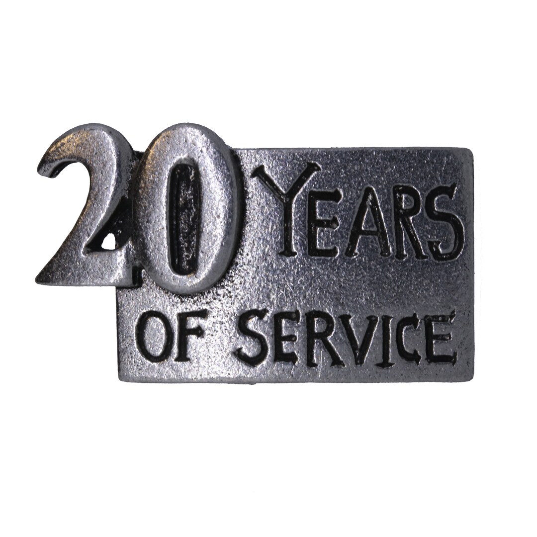 20 Years of Service Lapel Pins- CC608- Employee and Volunteer ...