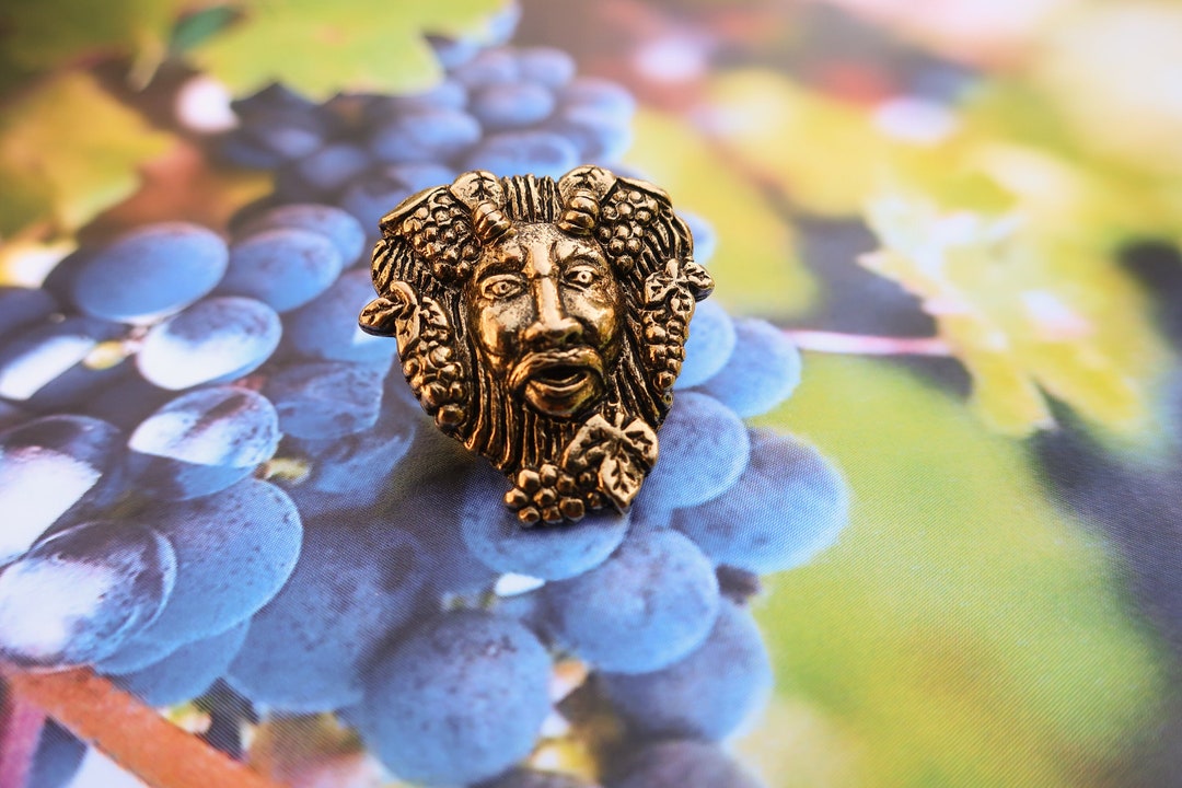 Bacchus Gold Lapel Pin Cc264g Dionysus Wine God Wine Winery