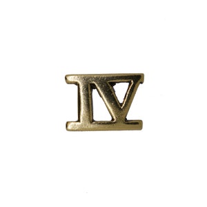 IV Gold Dipped Pewter Lapel Pin- Cc609g-iv-roman Numerals, 4, Ancient ...
