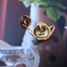 Gold Teapot Lapel Pin CC146G Tea Tea Time Tea Party - Etsy