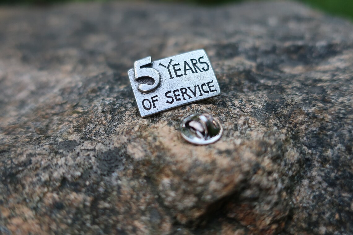 5 Years of Service Lapel Pins CC608 Employee and Volunteer - Etsy