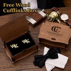 Personalized Wedding Cufflinks, Custom Initials Date Monogram Engraved ...