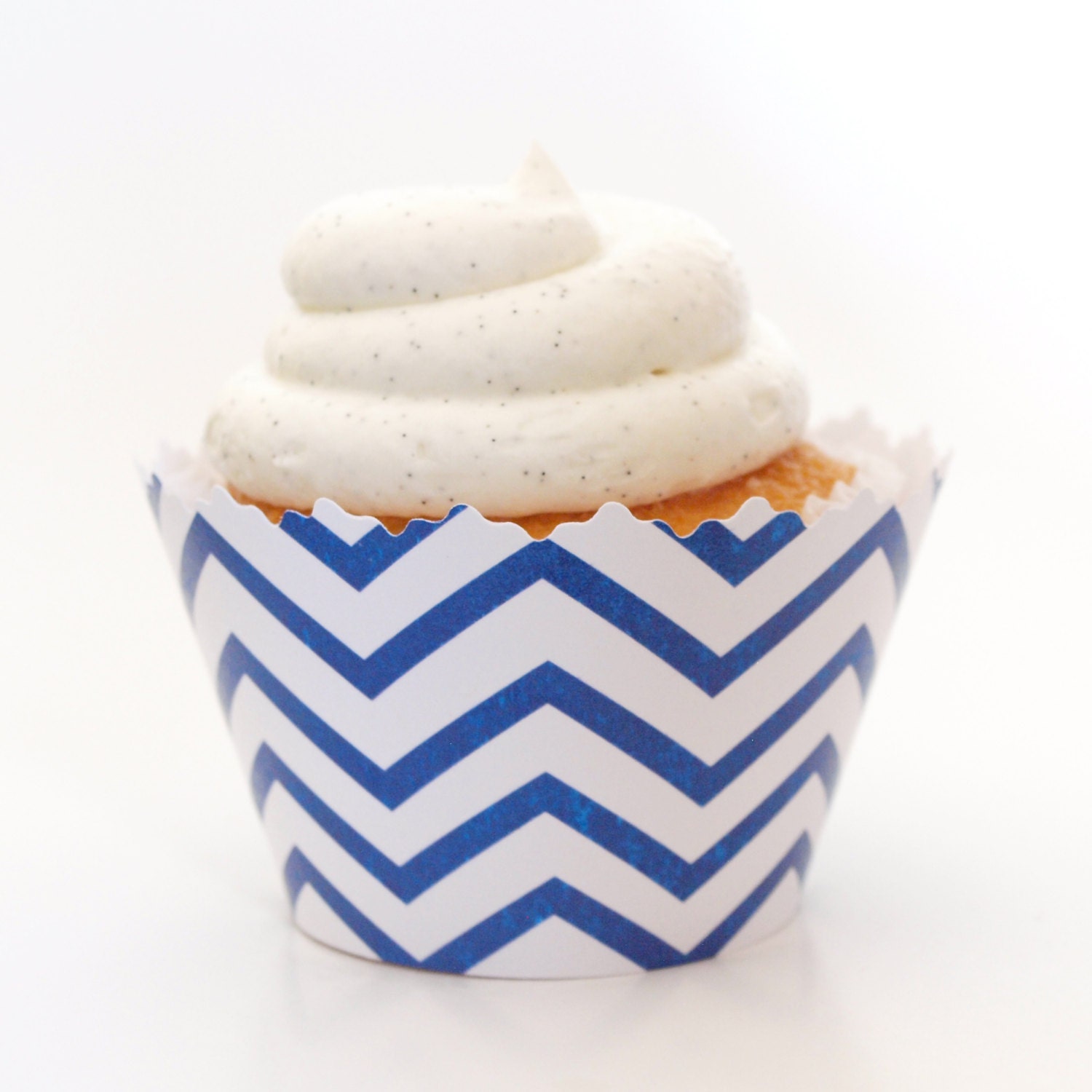 Royal Navy Blue Chevron ADJUSTABLE cupcake wrappers Set of | Etsy