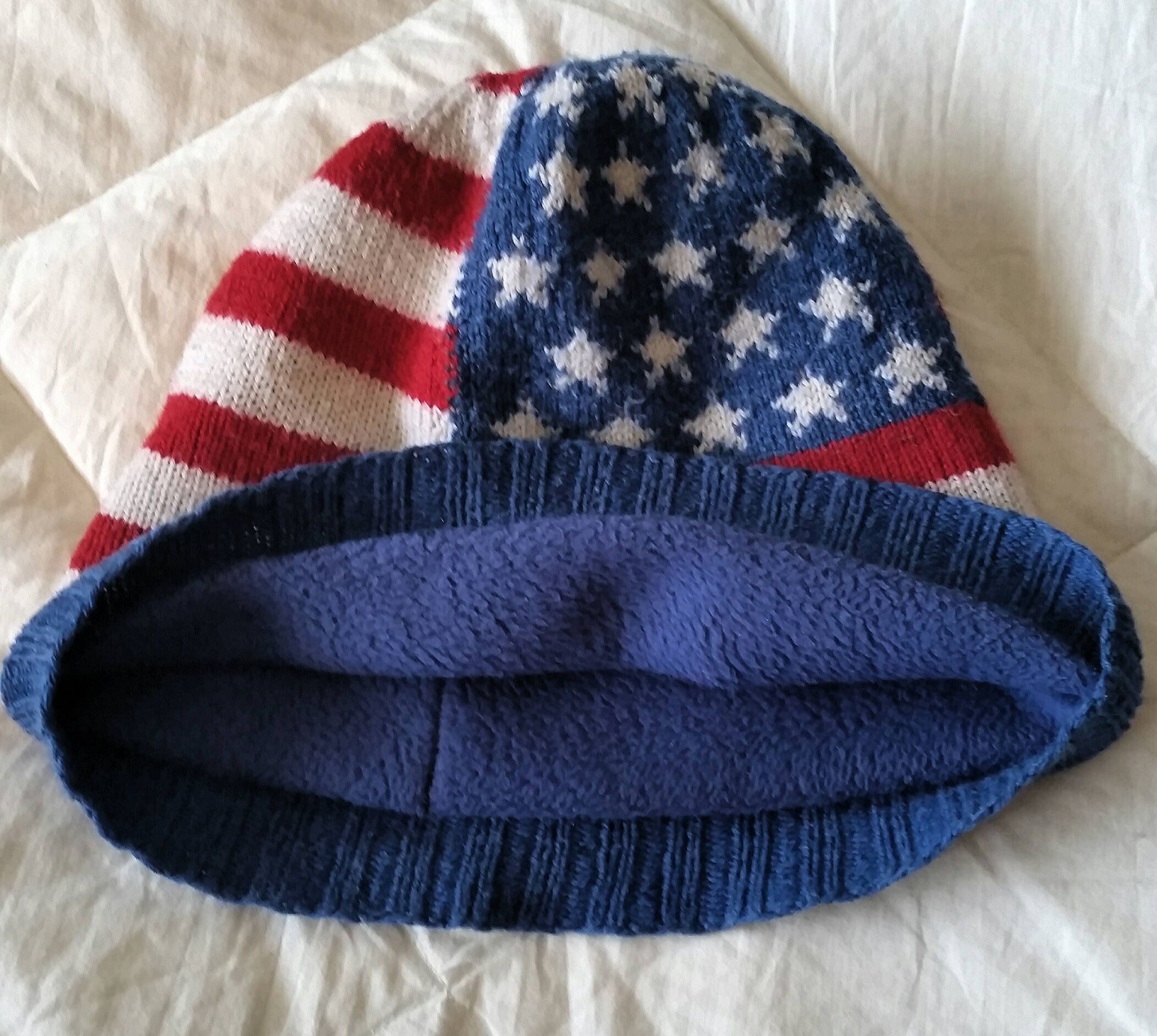 Fleece-lined Stars and Stripes Hat Pattern - Etsy