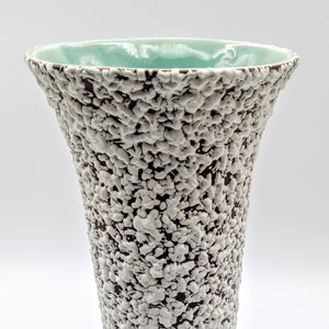 Mid-century Splatter Ware Art Pottery Footed Vase 11 Inches Tall 5.5 ...