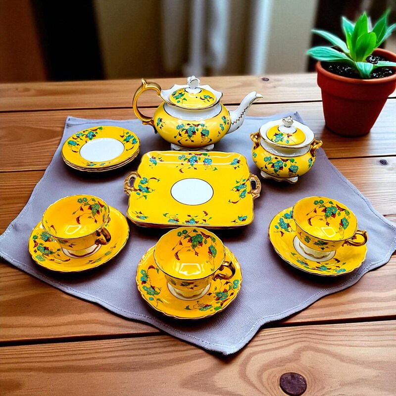 Mustard Tea Pot - Etsy