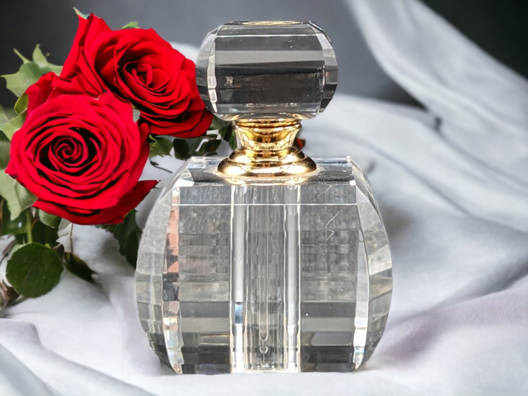 Exquisite Lead Crystal Perfume Bottle With a Stunning Crystal Stopper ...