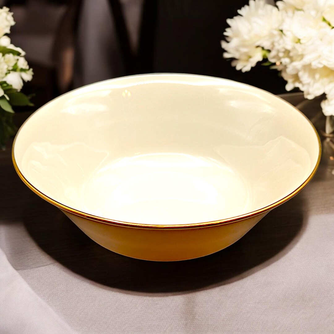 Vintage Lenox Hayworth Bone China Bowl, Gold Trim - Cosmopolitan ...